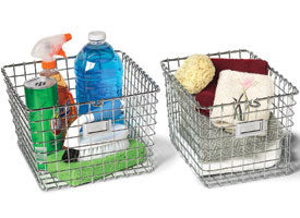 Chrome Wire Locker Storage Basket – Organize-It