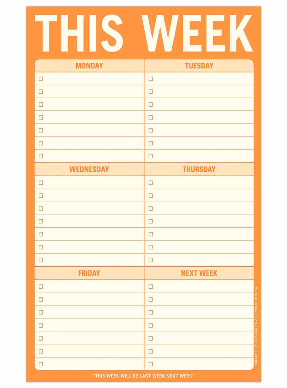 Note Pad - This Week – Organize-It